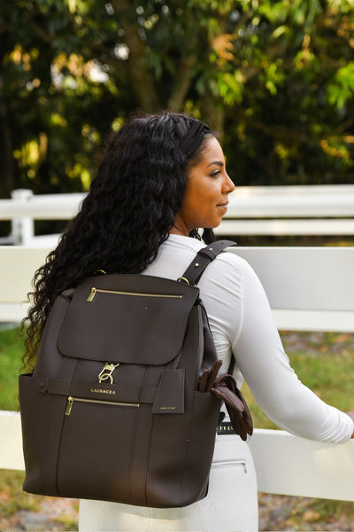 CONVERTIBLE BACKPACK TOTE - CHOCOLATE MATTE | LAURACEA